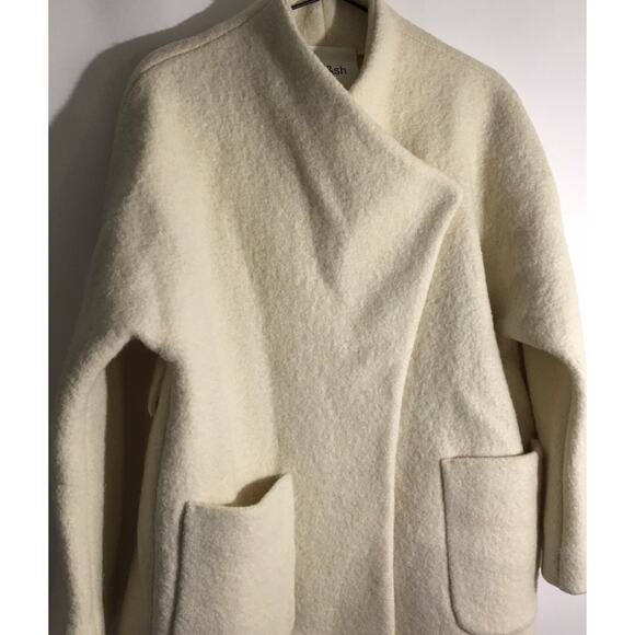 ba&sh | Jackets & Coats | Bash Crepe Wool Coat In Off White Creme ...